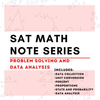 SAT Math Problem Solving And Data Analysis TPT