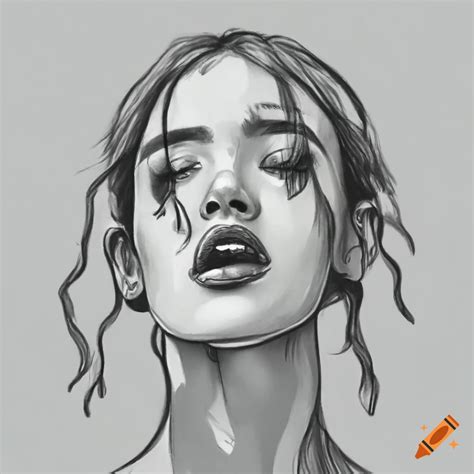 Pencil Sketches Of People Crying