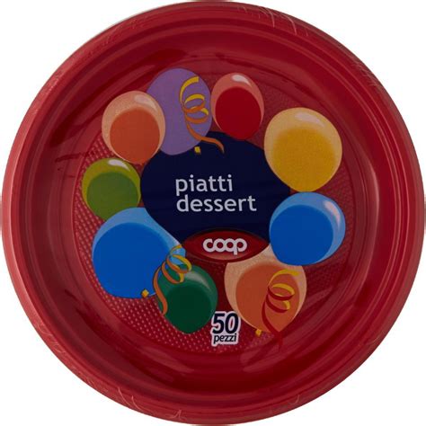 Piatti Rossi Dessert Coop 50pz Coop Shop
