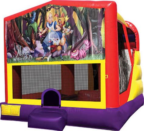 Alice In Wonderland 4in1 Inflatable Bounce House Combo Rental New