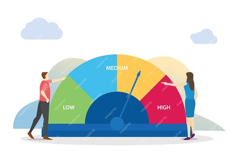 Premium Vector Risk Assessment Concept Icon With Bar Gauge