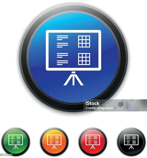 프리젠테이션 아이콘크기 원형 버튼 2015년에 대한 스톡 벡터 아트 및 기타 이미지 2015년 국제 관광명소 금융 건물 Istock