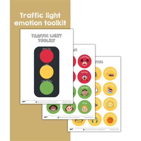Traffic Light Toolkit Emotional Learning Calming Techniques