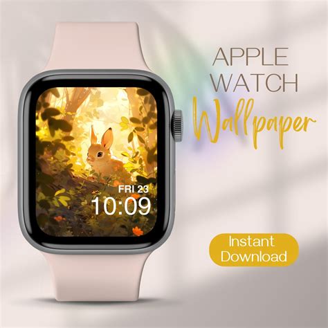 Cute Apple Watch Face Rabbit Smartwatch Wallpaper Whimsical Apple