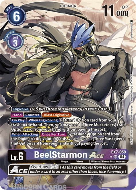 Ex7 059 Beelstarmon Ace Super Rare Alternative Art Digimon Card