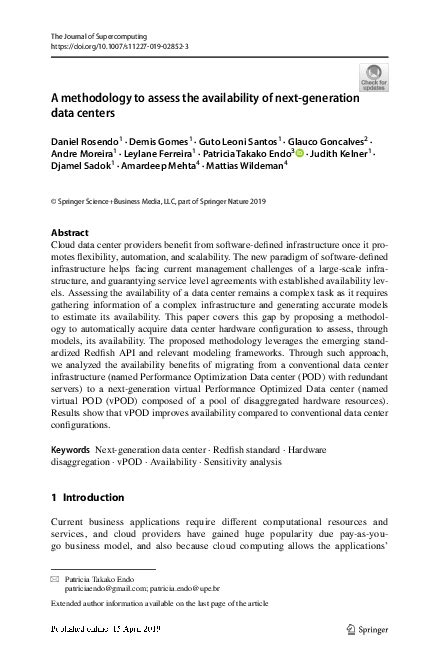 Pdf A Methodology To Assess The Availability Of Next Generation Data