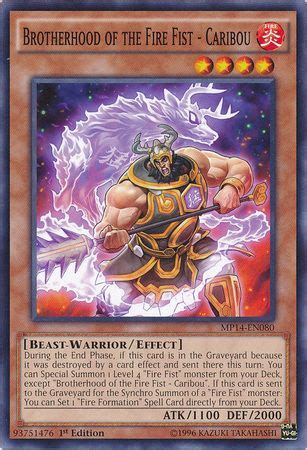 Brotherhood Of The Fire Fist Caribou Yugipedia Yu Gi Oh Wiki