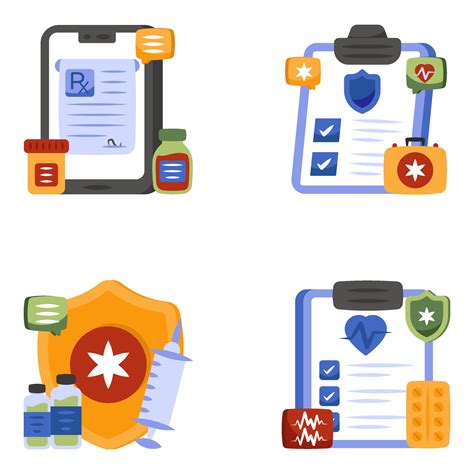 Pack Of Medication Flat Icons 34897097 Vector Art At Vecteezy