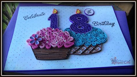 Hanezz Art Card 18th Birthday Cuppy Cake