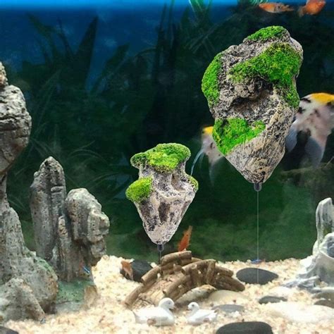 Aquarium Floating Rocks Suspended Stones Tank Underwater Landscaping