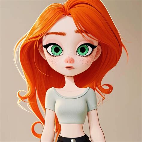 Premium Photo Cute And Slim Women Cartoon Character
