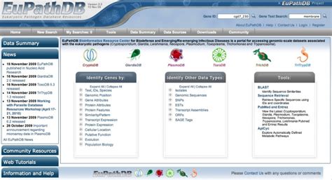 Home Page For Eupathdb