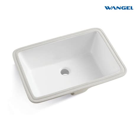 Rectangle Undermount Bathroom Sink Lavatory Vanity Ceramic White Wangel Group Leading