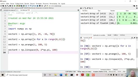 Formas De Crear Vectores Con Numpy Youtube