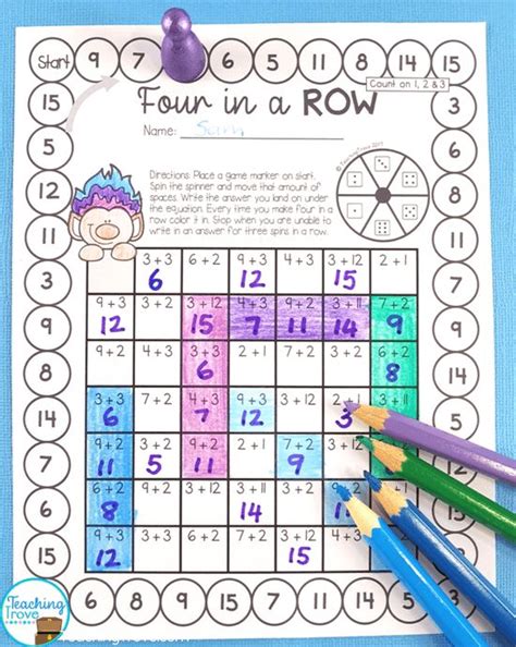 Addition Fluency Games For Basic Addition Facts Practice And Math