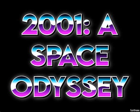 2001 A Space Odyssey Text Effect And Logo Design Movie