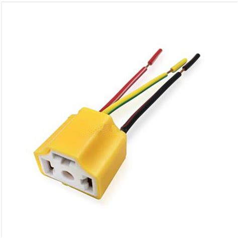 Car Headlight Socket Car Three Legged Ceramic Lam Grandado