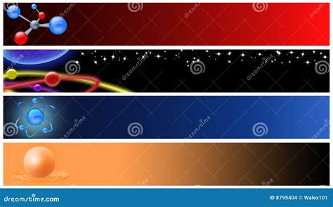 Physics Banner Science Alphabet Vector Illustration Cartoondealer