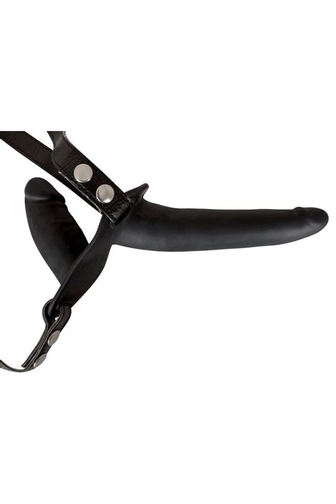 Double Strap On Black Silicone