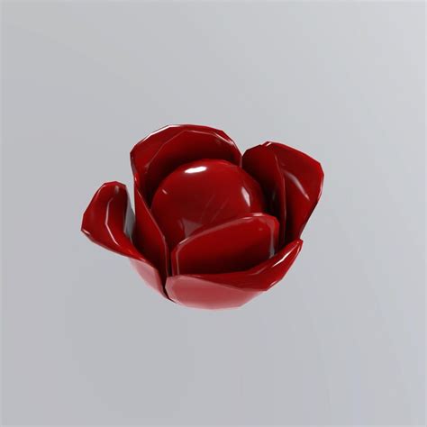 Premium Photo Plastic Rose 3d Rendering