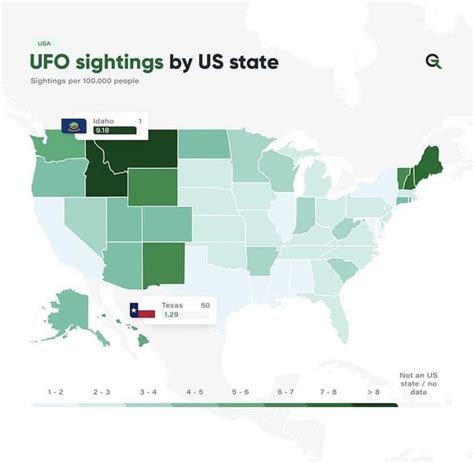 Ufo Sightings By Us State R Mapporn