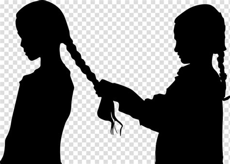 Hair Braiding Silhouette Friendship And Care In Black And White