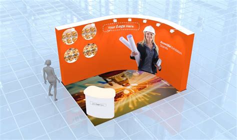 Portable Exhibition Stand 4x3m Open 2 Sides 1 Quadrant2design