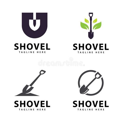 Shovel Logo Vector Illustration Design Stock Vector Illustration Of