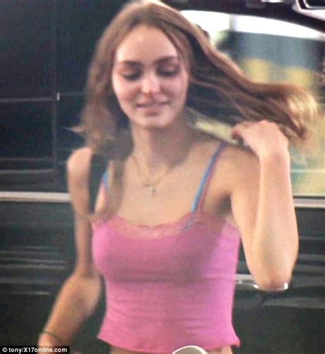 Lily Rose Depp Wears A Revealing Pink Tank Top At Lax Daily Mail Online