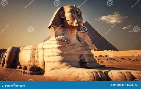 Great Sphinx Giza Statue Pyramid Facts Photography Image Stock