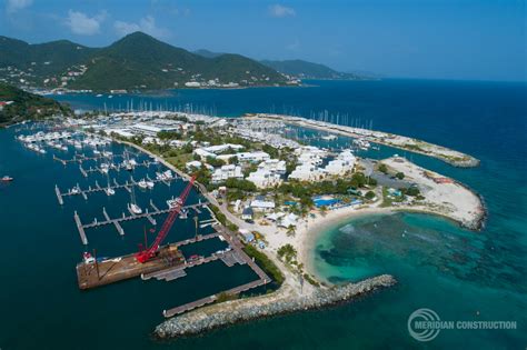 Nanny Cay Inner Marina Piling Completed Meridian Construction Company