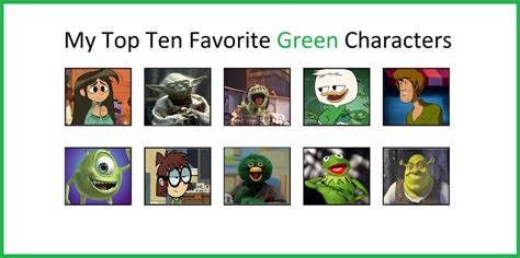 My Top 10 Favorite Green Characters By Peytonauz1999 On Deviantart
