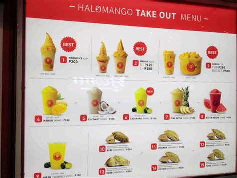 Menu At Halomango Desserts Panglao