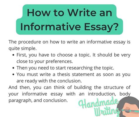 How To Write An Informative Essay Guide Handmadewriting