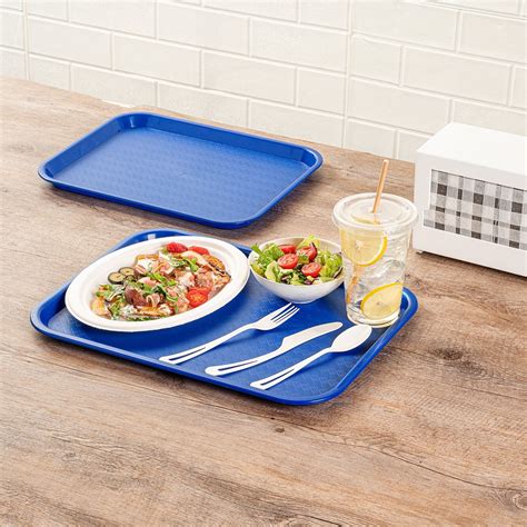 Chef 101 Rectangle Blue Plastic Fast Food Tray 12 X 16 1 Count
