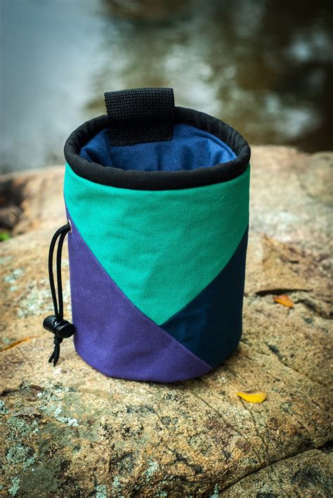 Rock Climbing Chalk Bag Green Triangle Design T For Climber