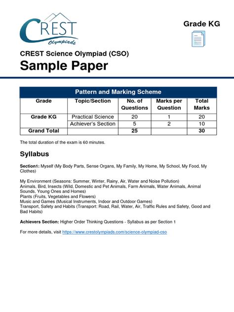 Cso Sample Paper For Class 0 Pdf