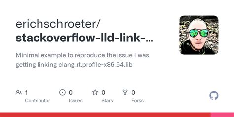 Github Erichschroeterstackoverflow Lld Link Clangrt Minimal Example To Reproduce The Issue