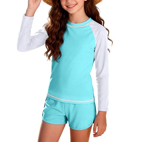Busydd Teen Girl Swimsuit With Built In Bra 12 16 Years Sun Protection