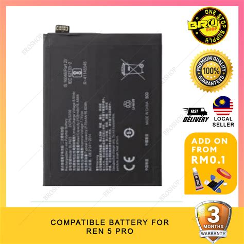 Bs Compatible Battery For Op Reno 5 Pro Cph2201 Blp823 Bateri Batery 2175mah Shopee