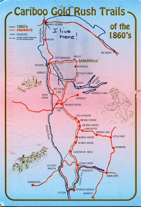 Cariboo Gold Rush Map