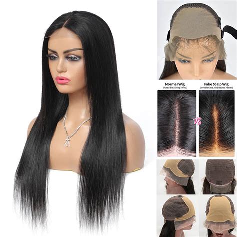 Fake Scalp Wig Full Frontal 180 Density