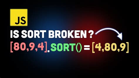 Is The Sort Method Broken In Javascript Youtube