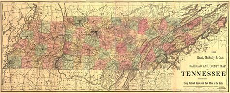 Historic Railroad Map Of Tennessee 1888 World Maps Online