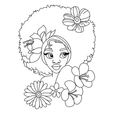 African American Girl Coloring Pages