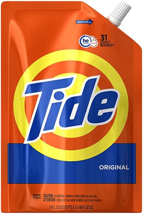 Tide Liquid Laundry Detergent Smart Pouch Original Scent He Turbo