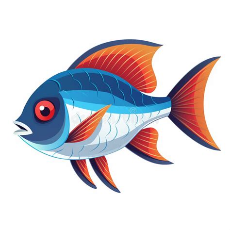 Drawings Of Exotic Fish Artistic Underwater Fascination Stock