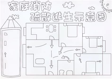 屋里着火逃生的简笔画简单笔画（共14张）简笔画图片大全