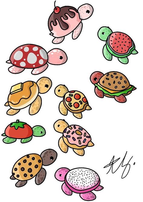 Mini Turtle Drawings Cute And Easy