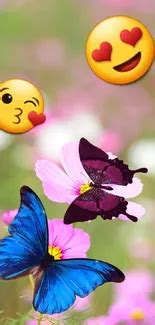Butterfly With Emojis Wallpapers